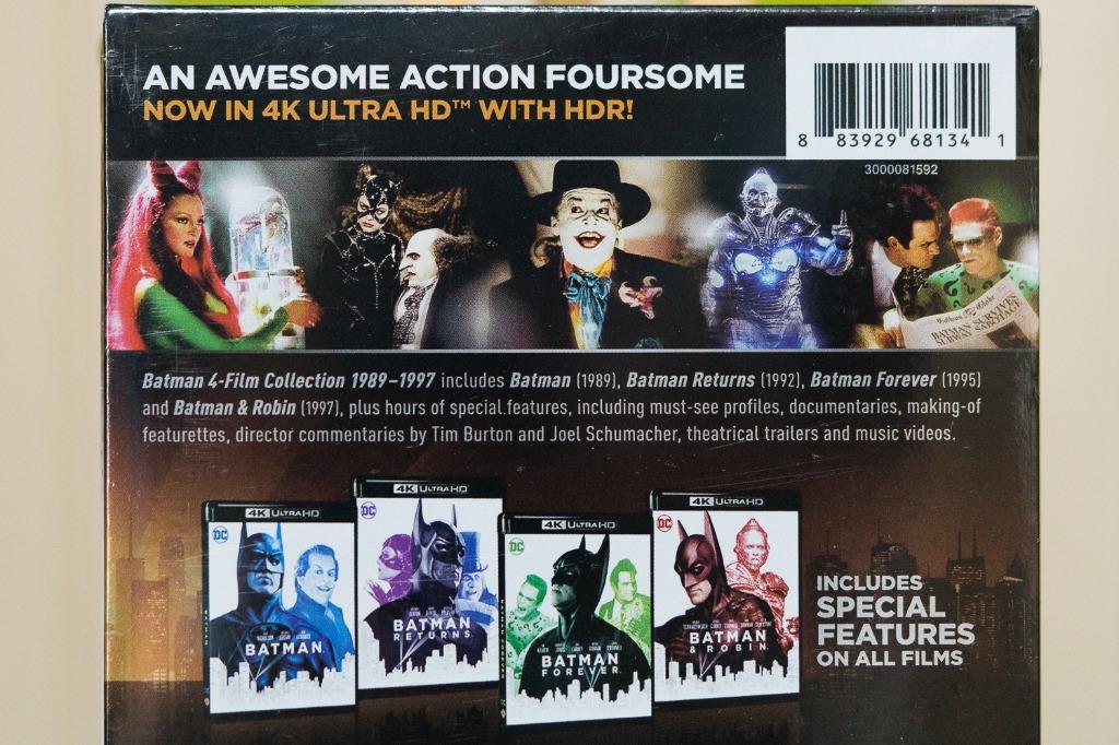 Batman 4-Film Collection 4K Blu-ray, Hobbies & Toys, Music & Media, CDs ...