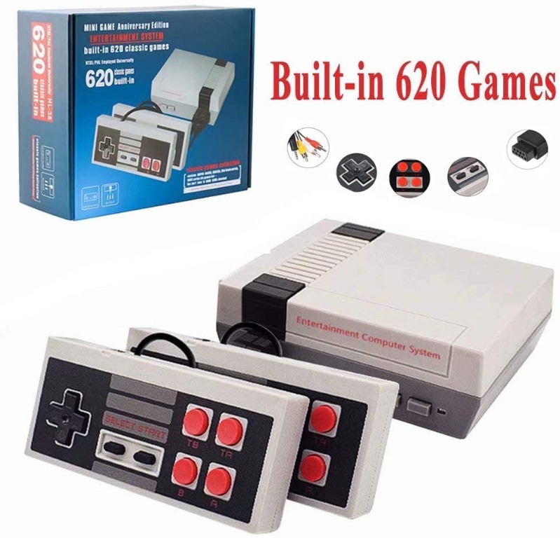 [C7124] Retro Classic Game Console , Built in 620 Mini Video Games ...