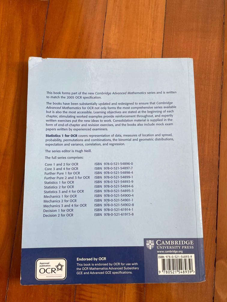 CAMBRIDGE ADVANCED MATHEMATICS Statistics 1, Hobbies & Toys, Books ...
