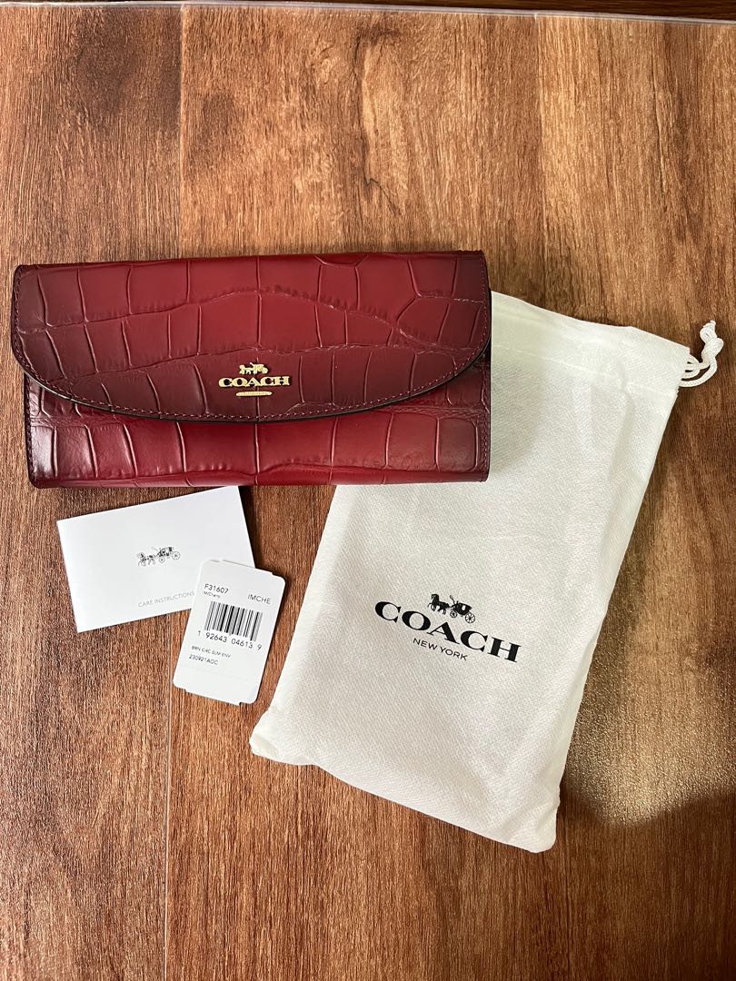 Coach Red Wallet, Women's Fashion, Bags & Wallets, Wallets & Card ...
