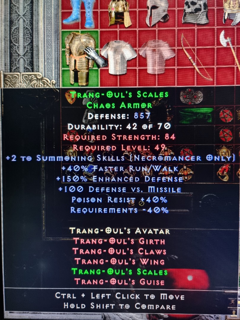 D2R Ladder PC (Softcore) Trang-oul's Scales Chaos Armor, Video Gaming ...