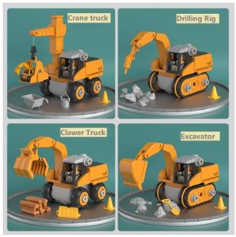 Engineer Role Play Pretend Play Toy 4 in 1 Transforming Construction ...
