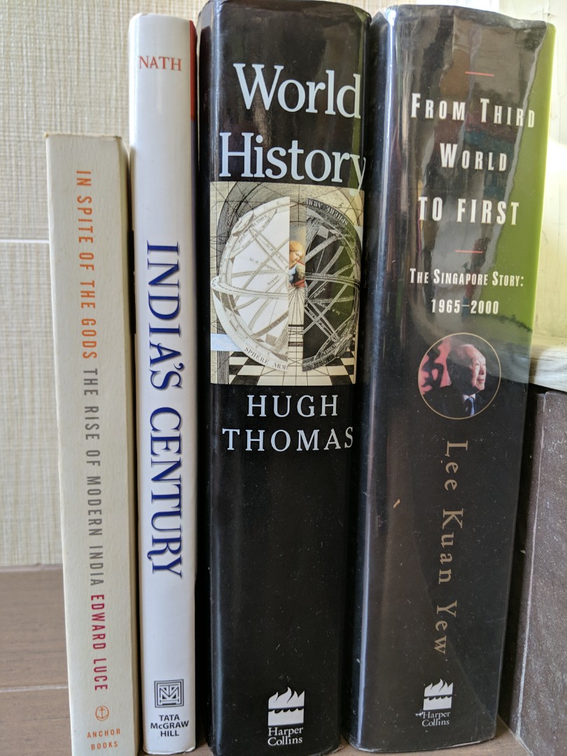 From Third World to First by LKY, World History by Thomas, and 2 books ...