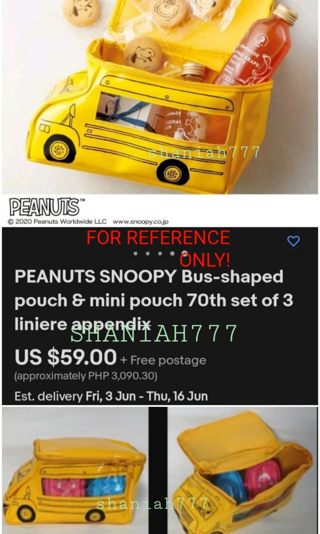 Genuine SNOOPY Peanuts 2020 BUS-SHAPED POUCH 1pc, Hobbies & Toys ...