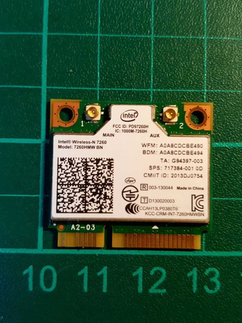( 無線網路 + 藍芽 ) 介面卡 WIFI Card Half Mini PCIe PCI-e Intel Wireless-N 7260 7260HMW BN + Bluetooth 4. ...