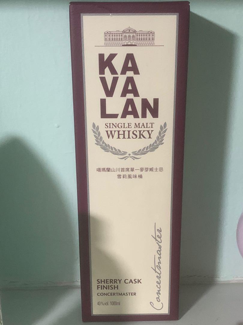 KAVALAN CONCERTMASTER SINGLE MALT WHISKY 1000ML 40% SHERRY CASK FINISH, Food & Drinks, Alcoholic ...