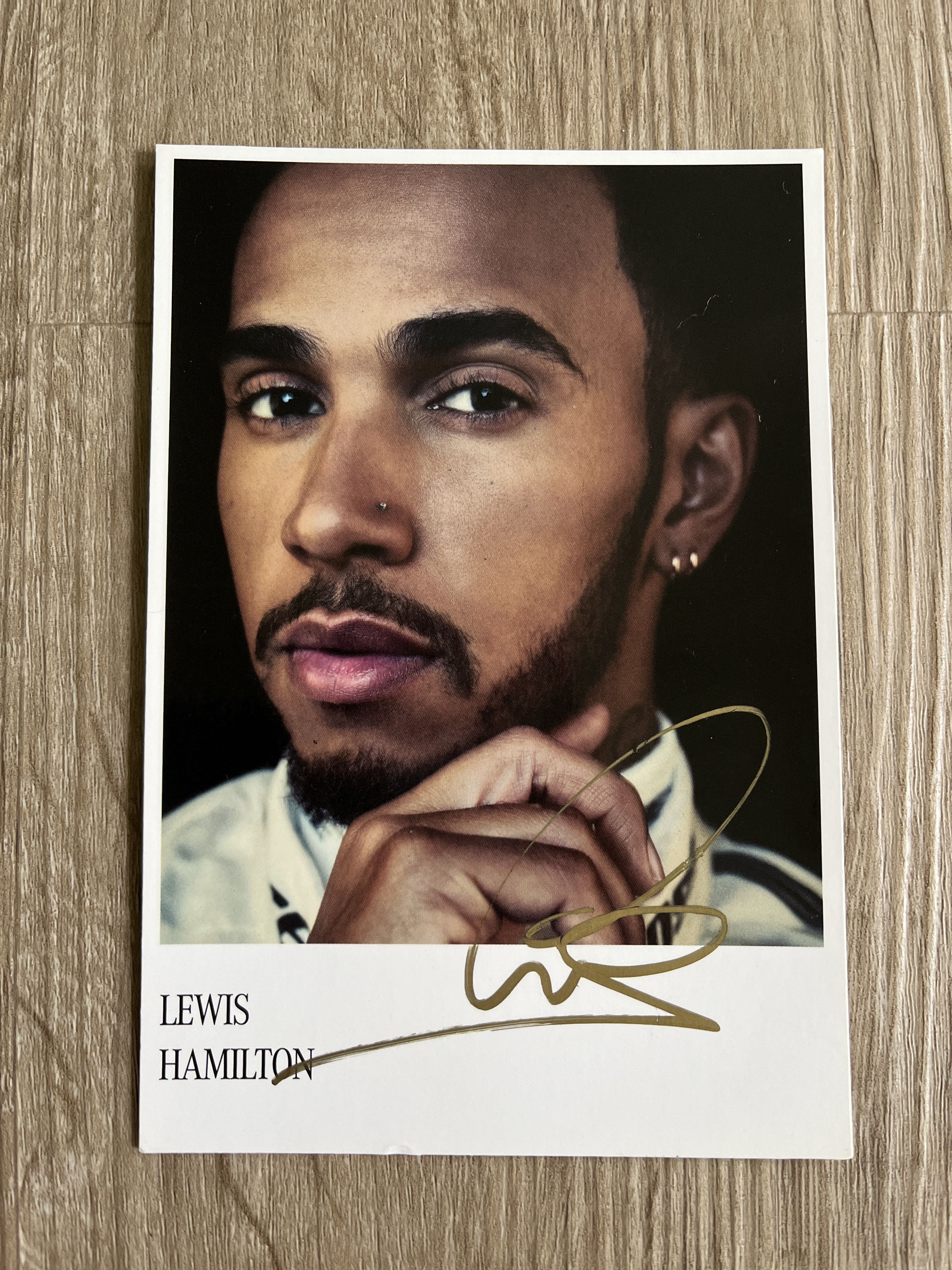 Lewis Hamilton signed official autograph card F1 Singapore Grand Prix ...