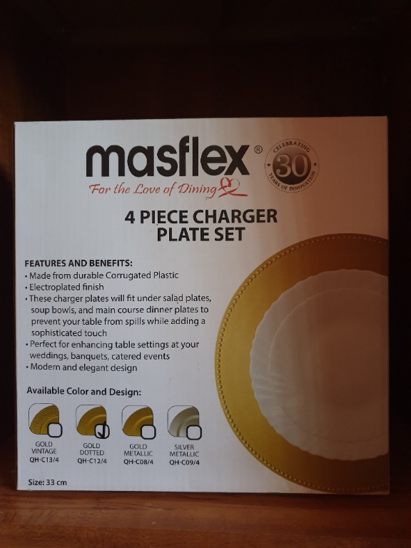 Masflex Charger Plate Set, Furniture & Home Living, Kitchenware ...