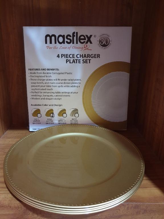 Masflex Charger Plate Set, Furniture & Home Living, Kitchenware ...