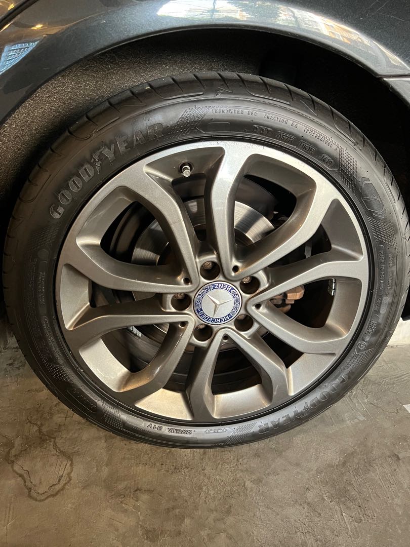 Merc C180 rims and tyres, Car Accessories, Tyres & Rims on Carousell