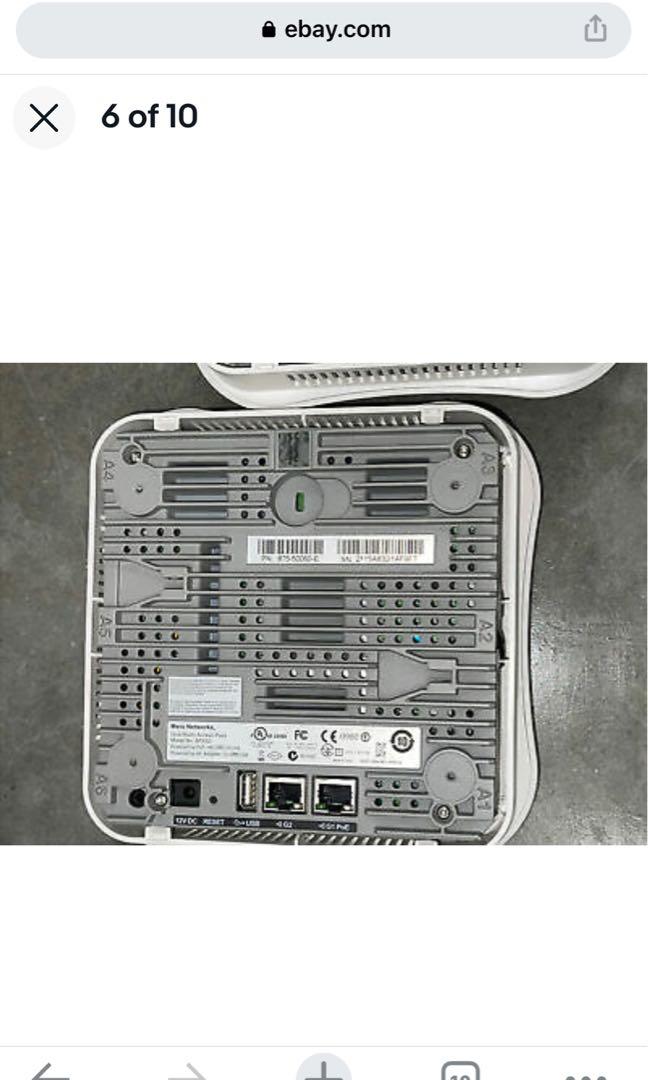 Meru Networks AP832i Dual Radio Access Point w/ T-Bar Adapter/Wall ...