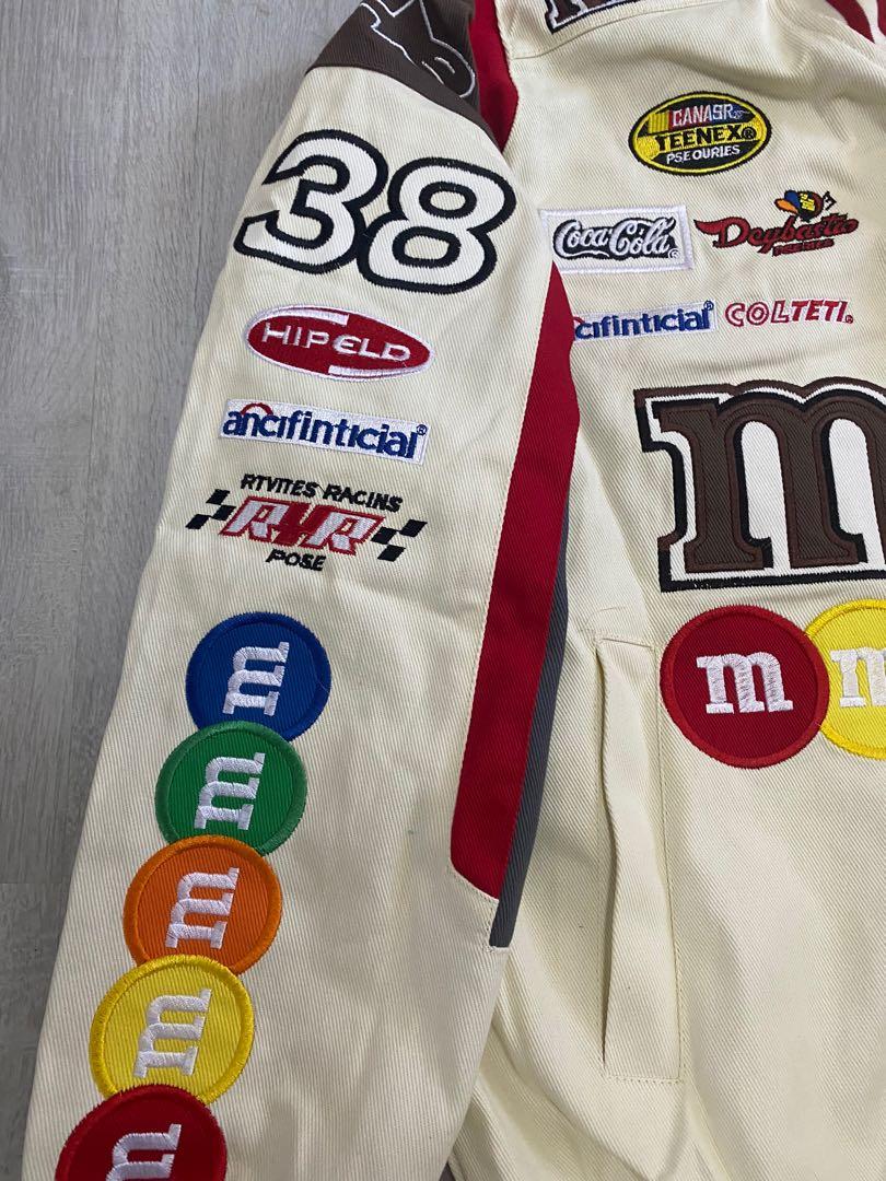 M&M's White Racing Jacket, Men's Fashion, Coats, Jackets and Outerwear ...