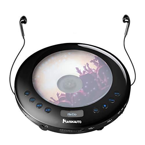 NAVISKAUTO Portable CD Player, 2000mAh Rechargeable Battery, Small CD ...