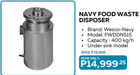 Navy food waste disposer Brand wesco navy Mode of payment Cash Gcash ...