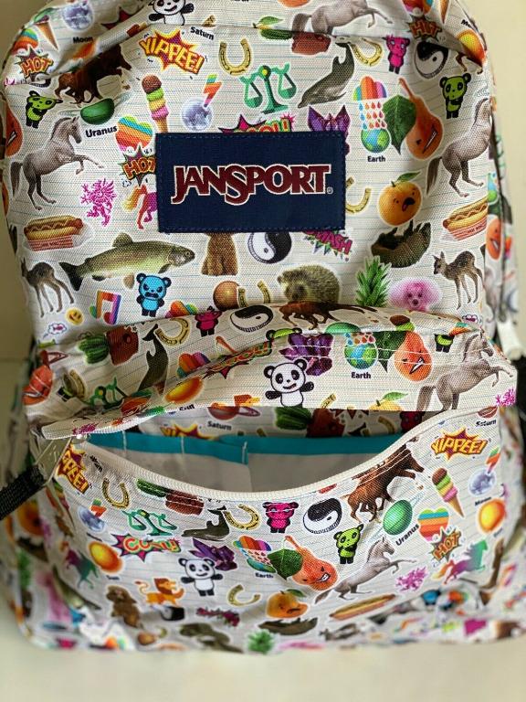 NEW! JANSPORT SUPERBREAK MULTI STICKERS PRINTED SCHOOL TRAVEL BACKPACK ...