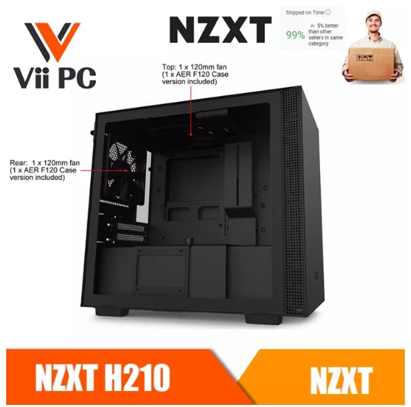 NZXT H210 - Mini-ITX PC Gaming Case - Front I/O USB Type-C Port ...