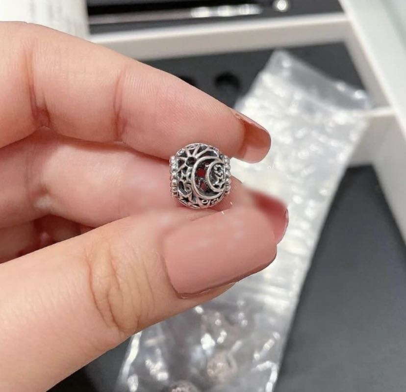 PANDORA MOON AND STAR CHARM, Women's Fashion, Jewelry & Organizers ...