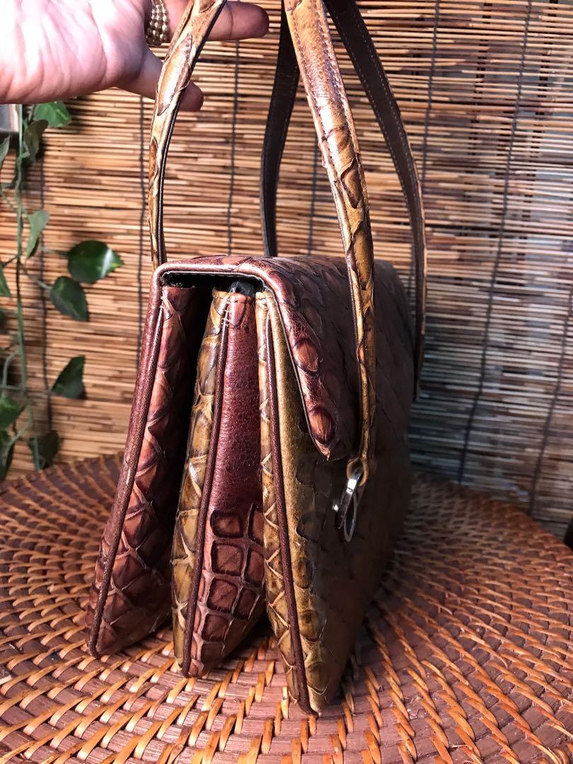 PANGOLIN Exotic skin Vintage Bag, Luxury, Bags & Wallets on Carousell
