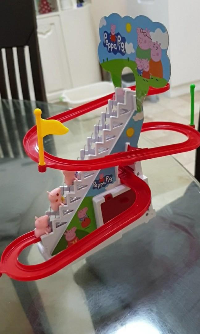 Peppa Pig Toy Climbing stairs slide electric track set, Hobbies & Toys ...