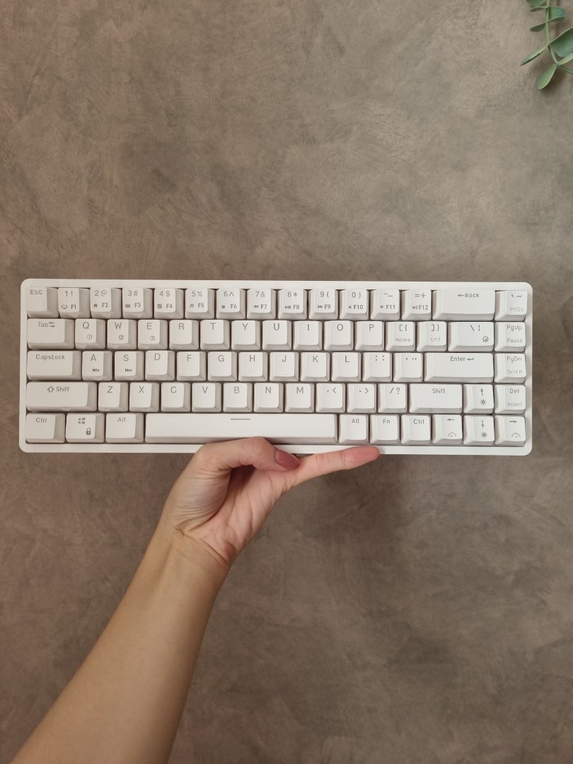 Royal Kludge RK68 Mechanical Keyboard Hotswap White LED Light ...