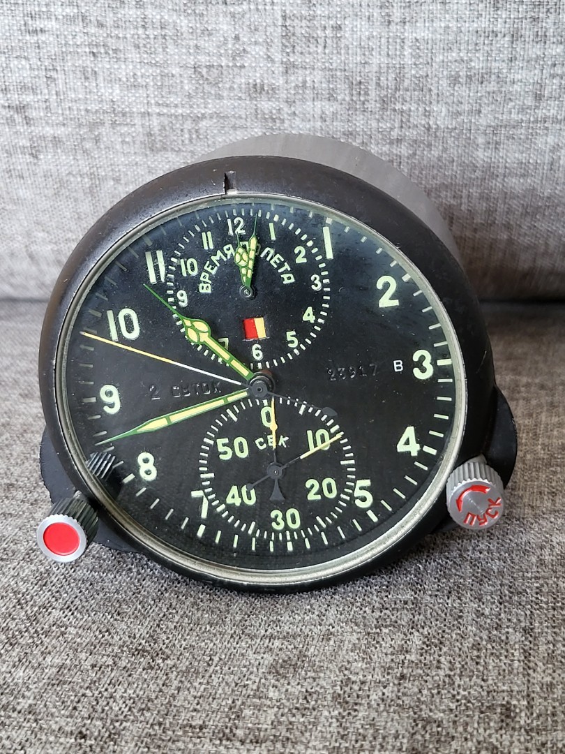 Russian fighter jet clock, Luxury, Watches on Carousell