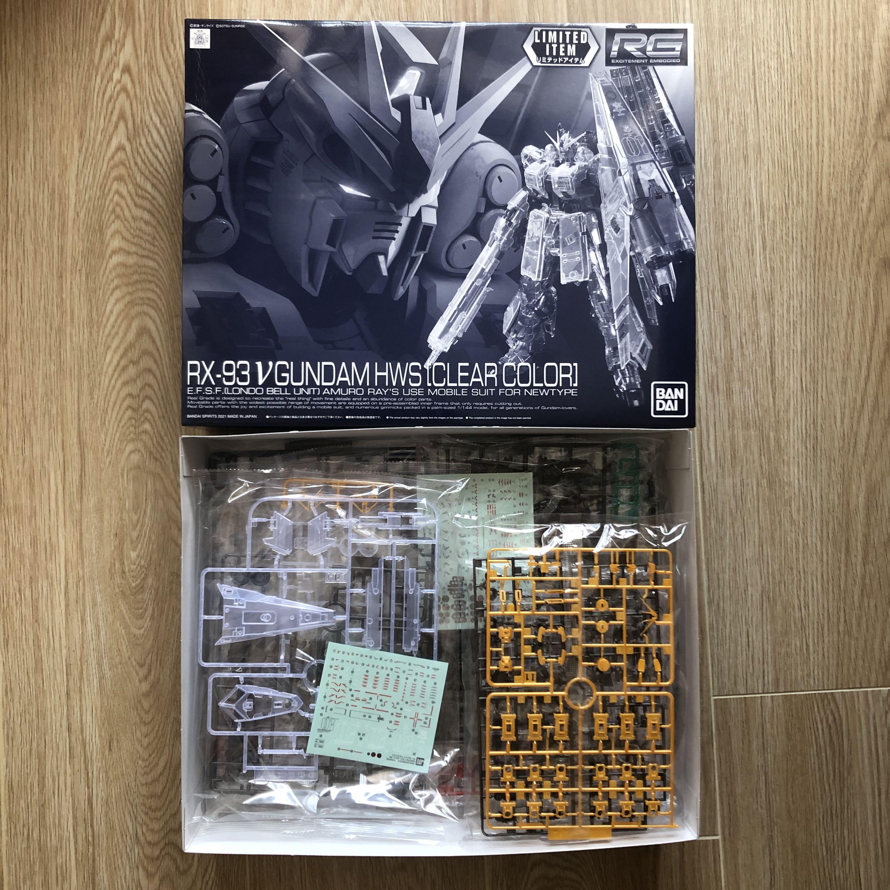 RG RX-93 Nu v ν Gundam H.W.S [clear color] 彩透版 Nu 高達 HWS 裝甲, 興趣及遊戲, 玩具 ...
