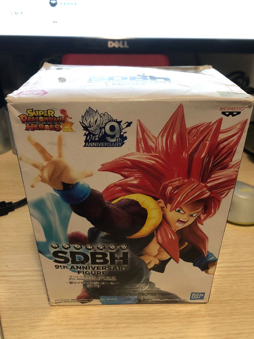 (金証)龍珠SDBH 9th Anniversary Figure 孫悟空超級撒亞人4, 興趣及遊戲, 玩具 & 遊戲類 on Carousell