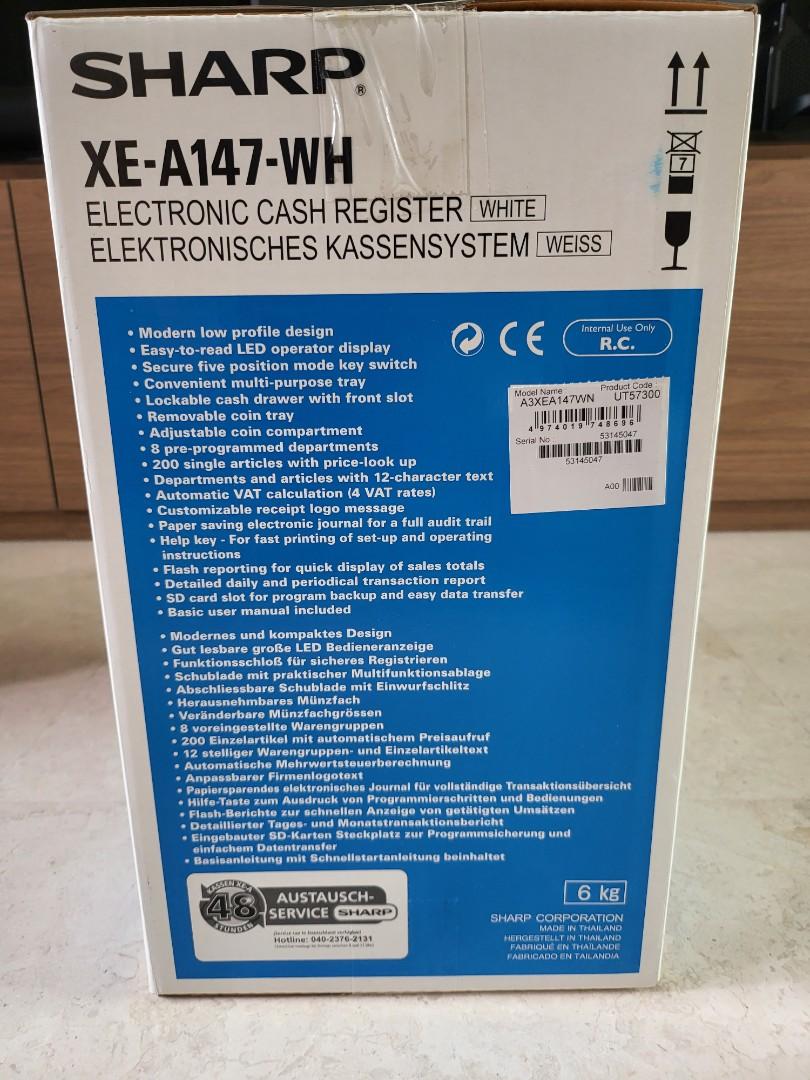 SHARP XE-A147 Electronic Cash Register, Computers & Tech, Office ...