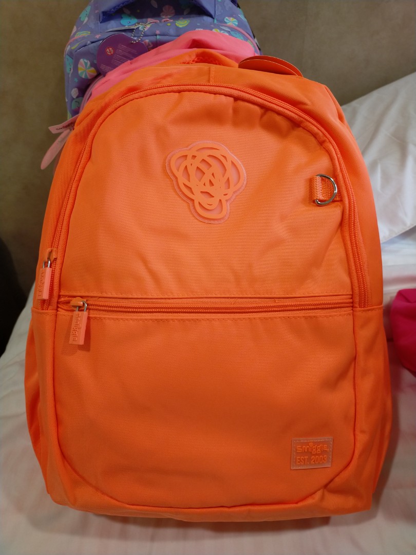 SMIGGLE NEON ORANGE BACKPACK, Women's Fashion, Bags & Wallets ...