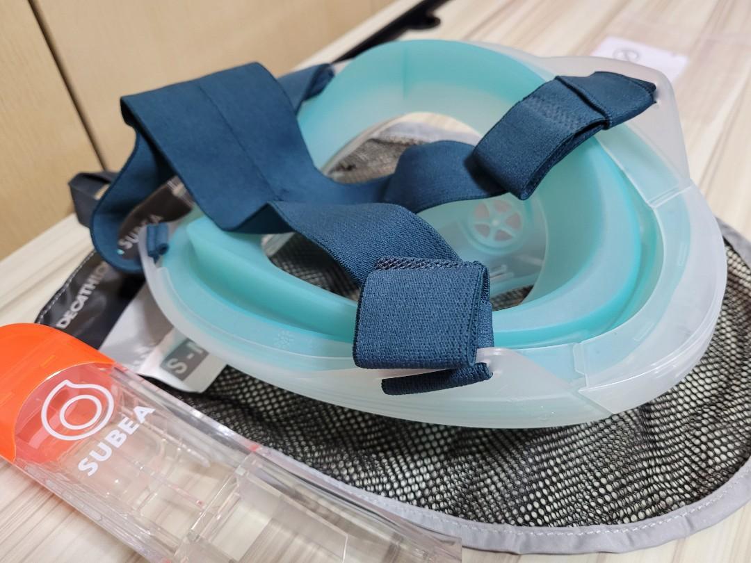 Snorkeling Surface Full-Face Mask Subea Easybreath 500 - Turquoise ...