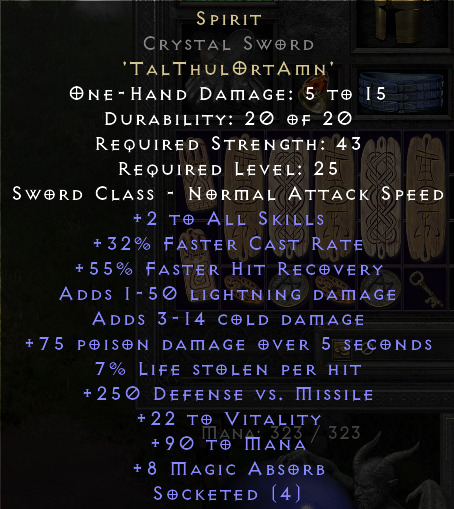 Spirit CS D2R (ladder), Video Gaming, Gaming Accessories, In-Game ...