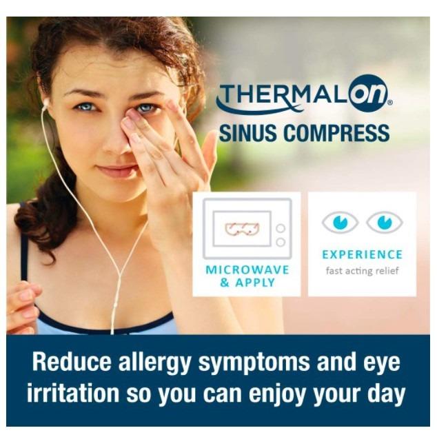 Thermalon Microwave Activated Heat Cold Sinus Allergy Relief Mask Heat ...