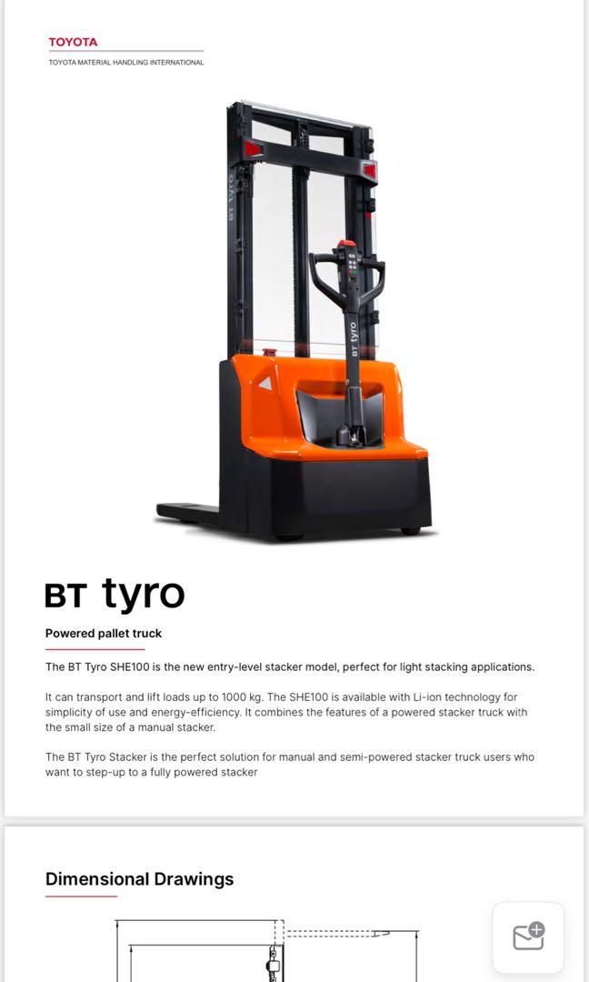 Toyota BT stacker - SHE100, Cars, Other Vehicles on Carousell