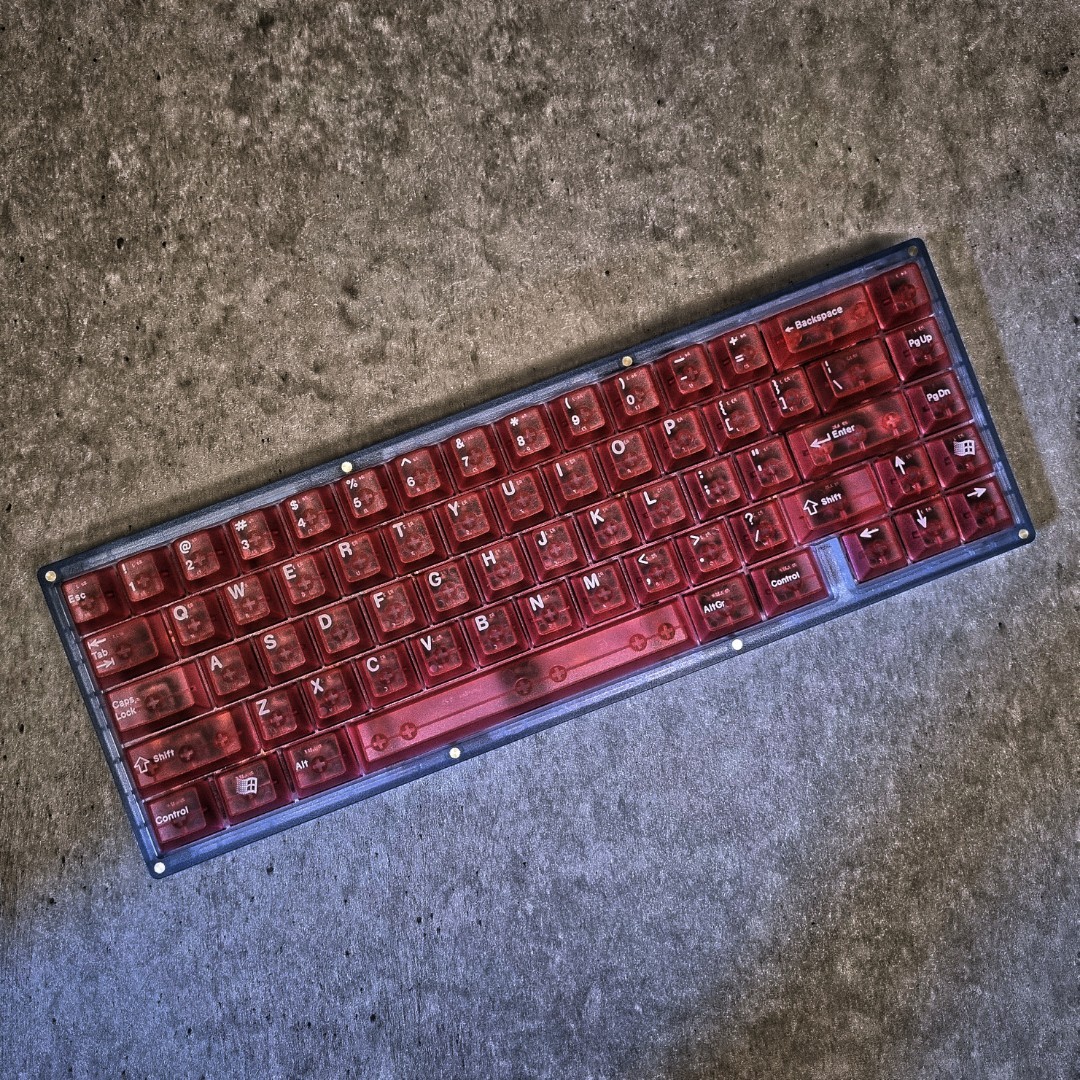 Transparent Cherry Keycaps Lelelab Crystal x Colour Pink, Computers ...