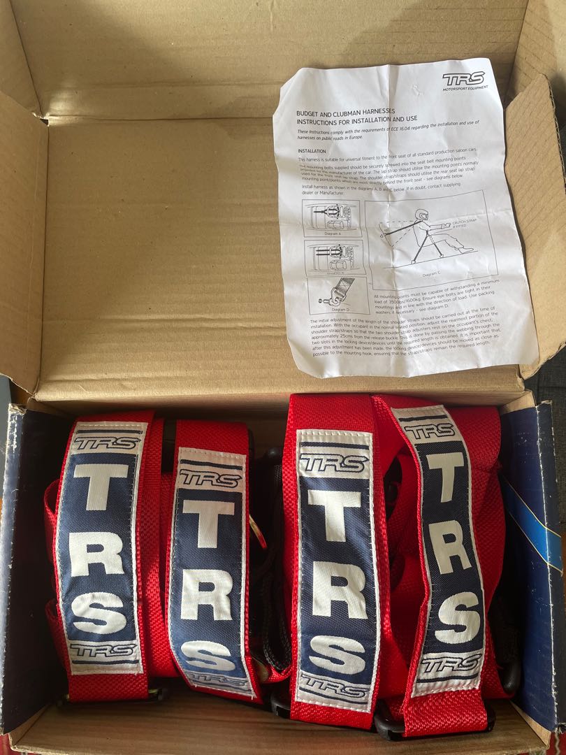 TRS 3 Point Racing Harness, Car Accessories, Accessories on Carousell