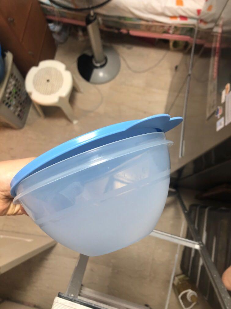 Tupperware Container bowl blue lid, Furniture & Home Living ...