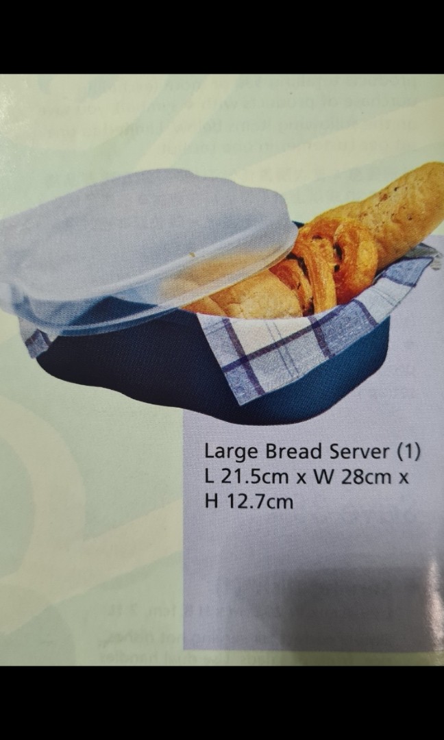 Tupperware Large Bread Server, Furniture & Home Living, Kitchenware ...