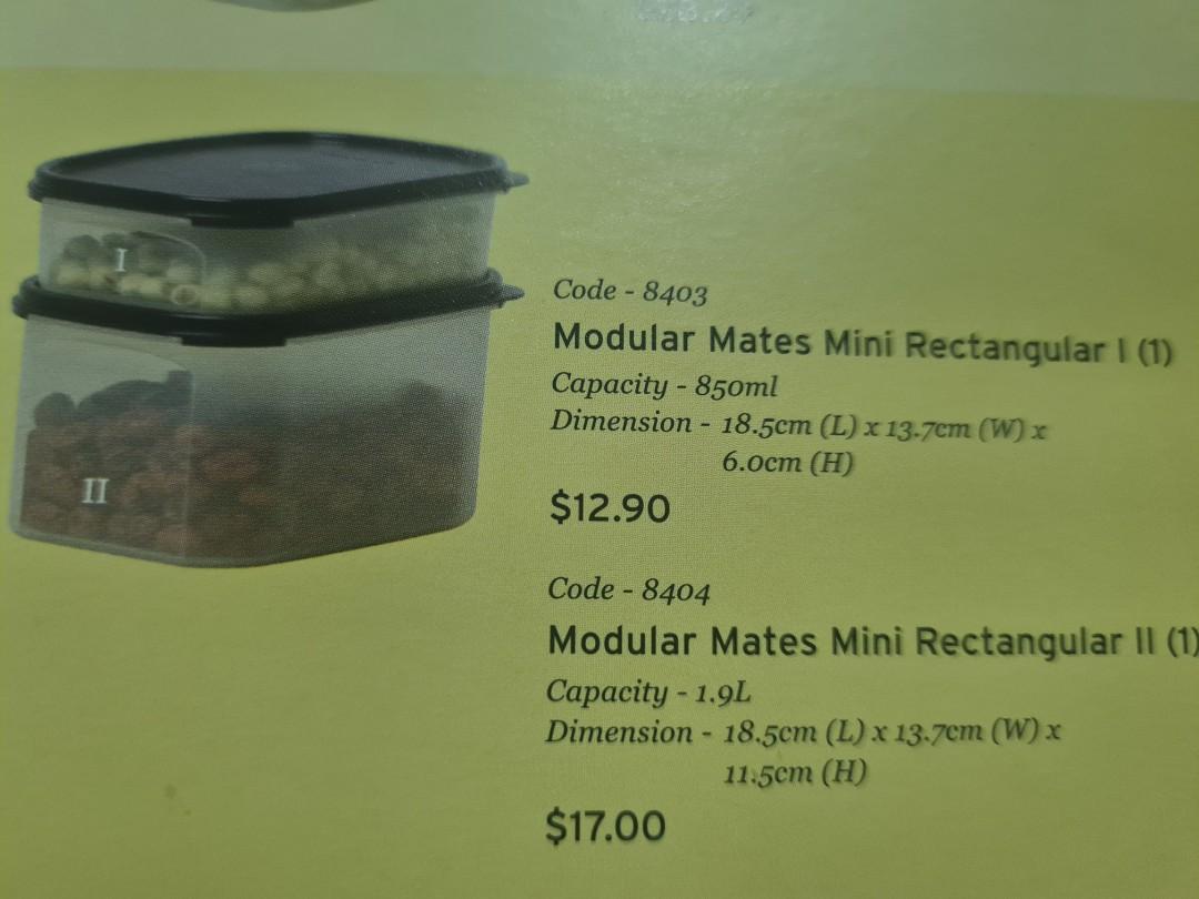 Tupperware MM Mini Rectangular II 1.9L, Furniture & Home Living ...