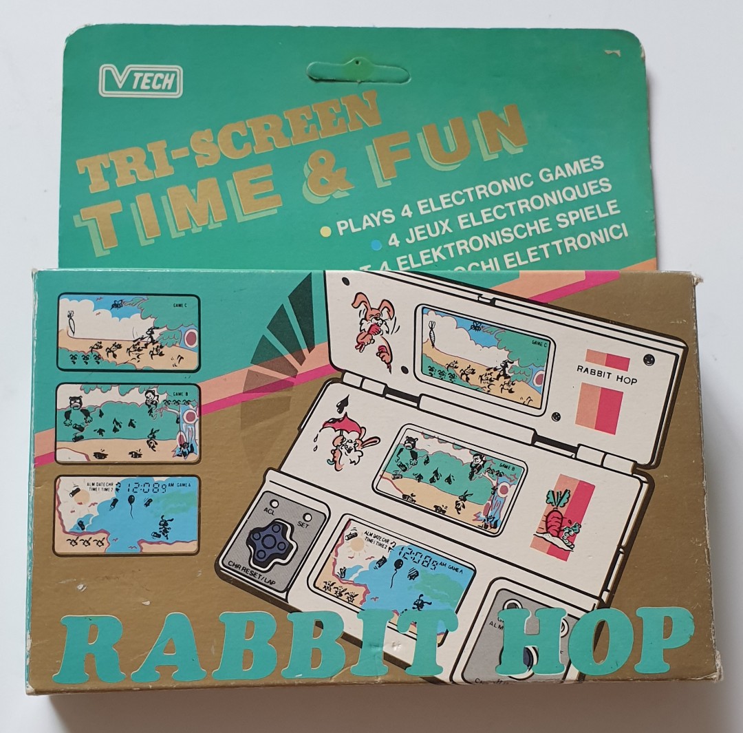 VTech Rabbit Hop Tri-Screen Time & Fun, Video Gaming, Video Game ...