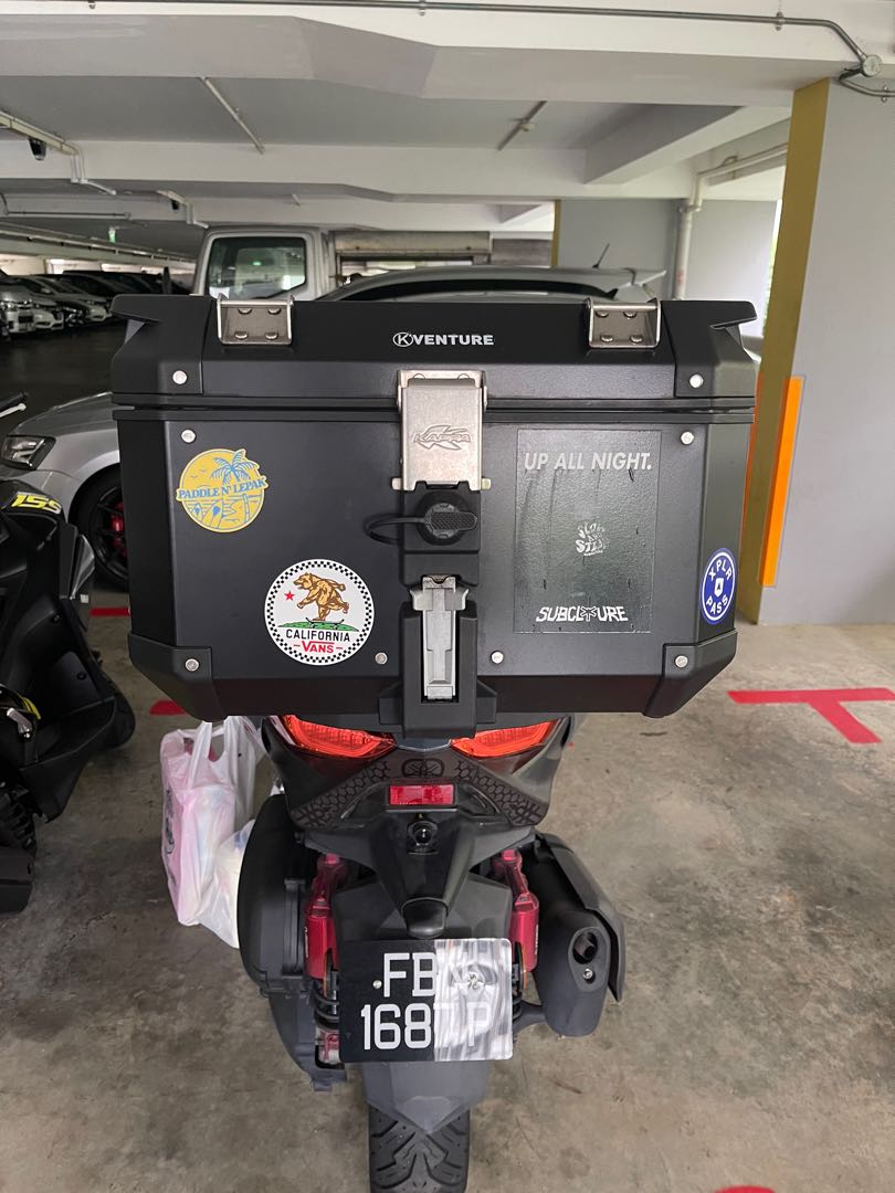 Xmax box and rack, Motorcycles, Motorcycle Accessories on Carousell