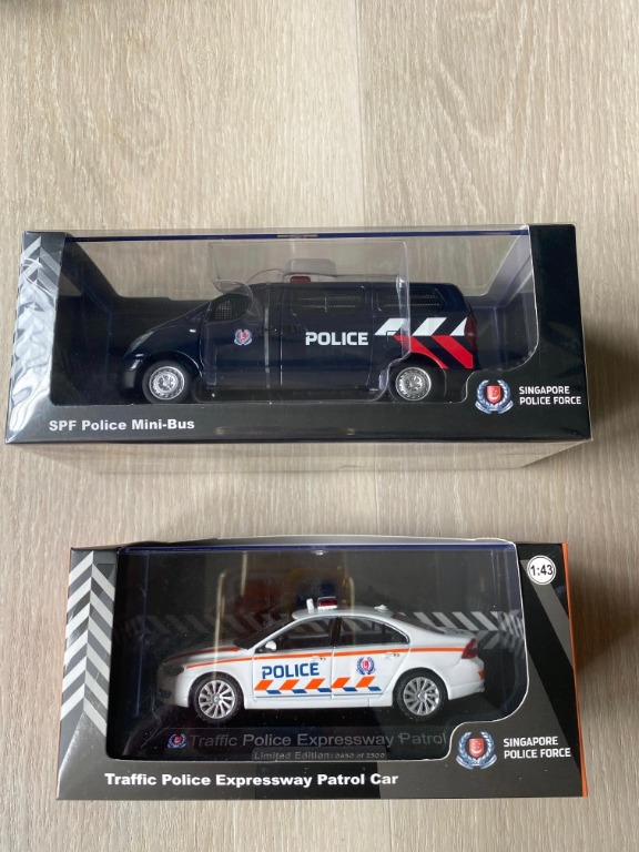 1:43 TP Expressway Patrol Car and 1:38 SPF Mini-Bus Diecast Collectible ...