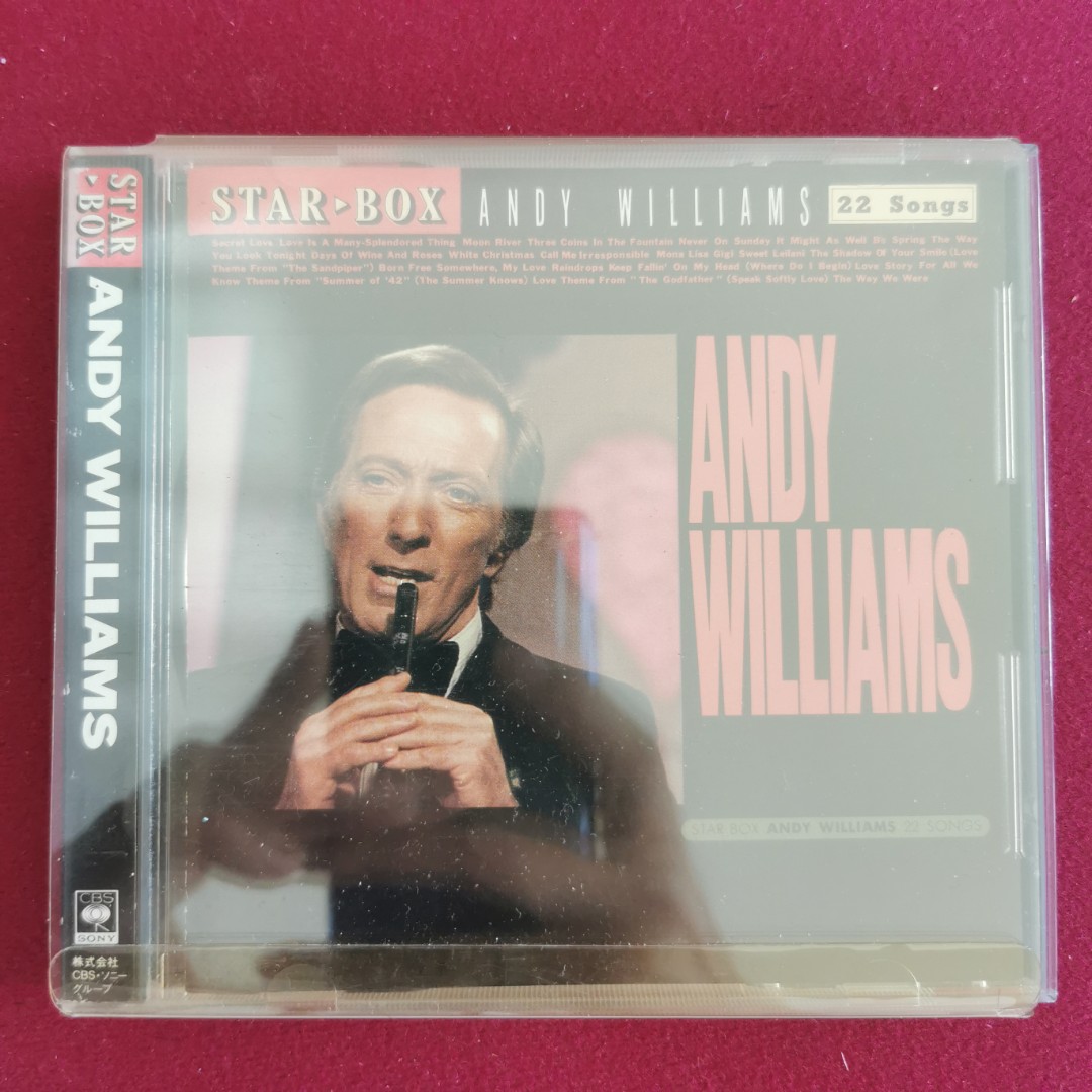 95％new 日本製 Andy Williams Star Box 22 Songs CD / 1989年 CBS Sony made in Japan # 保存良好 碟面完美 新淨靚仔 ...