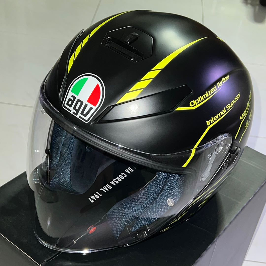 AGV K-5 JET TOP PROJECT 46 3.0 HELMET , Motorcycles, Motorcycle ...