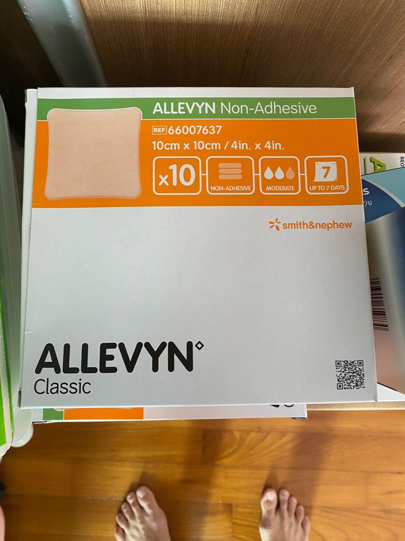 ALLEVYN Classic Non-Adhesive 10cm by 10cm 10 pieces, Health & Nutrition ...