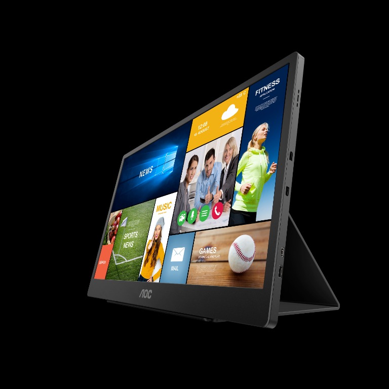 AOC 15.6- inch IPS Touch USB-C Portable Monitor with 8000mah, Computers ...