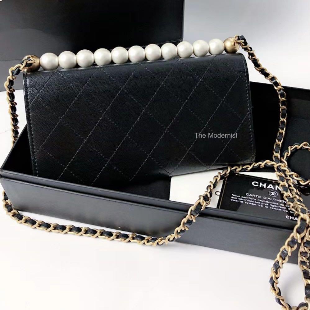 Authentic Chanel Pearl Wallet On Chain 2020, Luxury, Bags & Wallets on ...