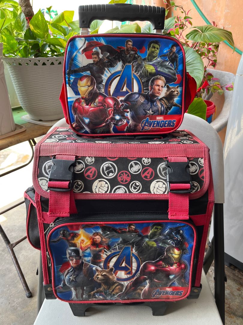 Avengers box type stroller bag trolley, Hobbies & Toys, Stationary ...