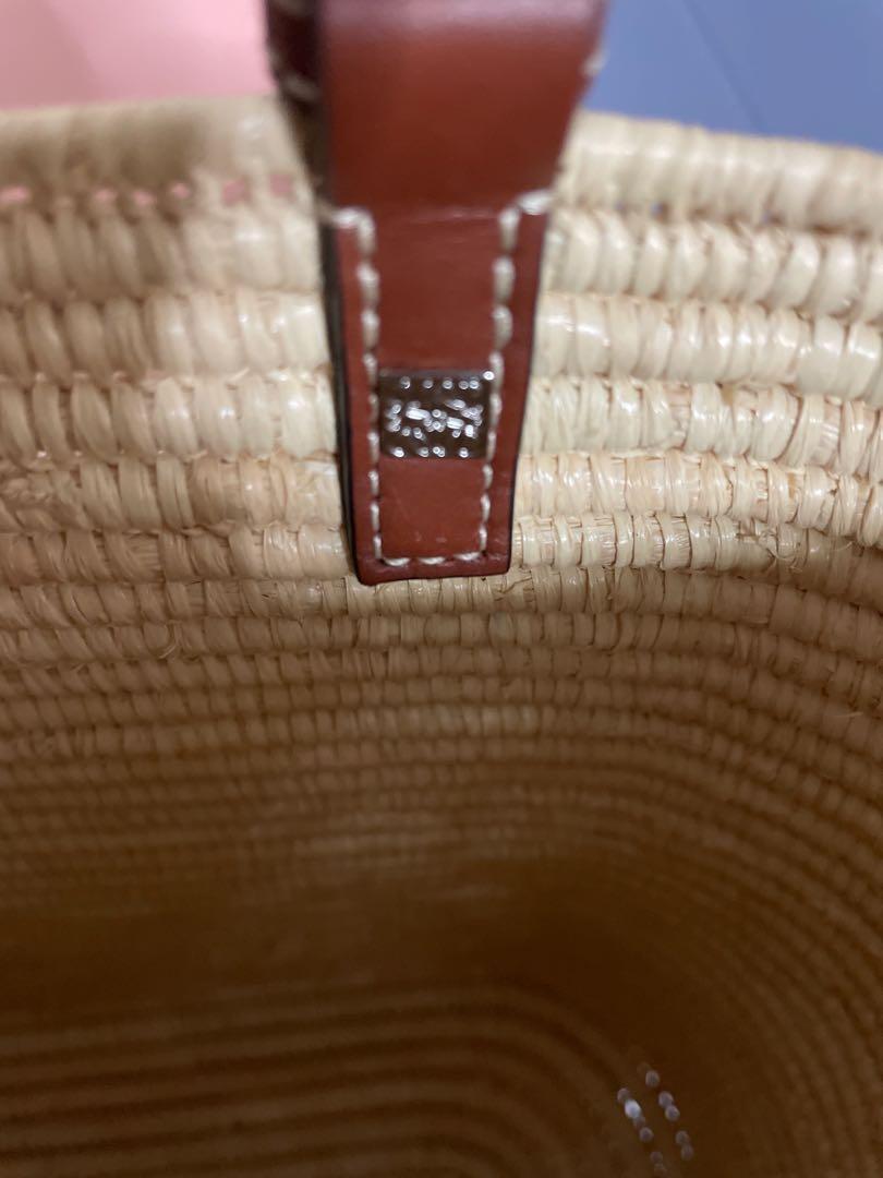 BNIB Loewe small square rattan basket tote bag raffia, Women's Fashion ...
