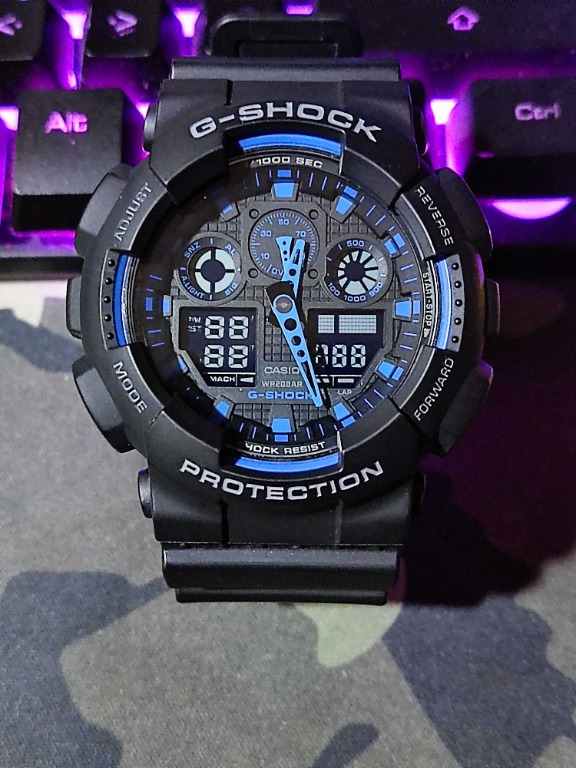 Casio G-Shock GA-100-1A2, Men's Fashion, Watches & Accessories, Watches ...