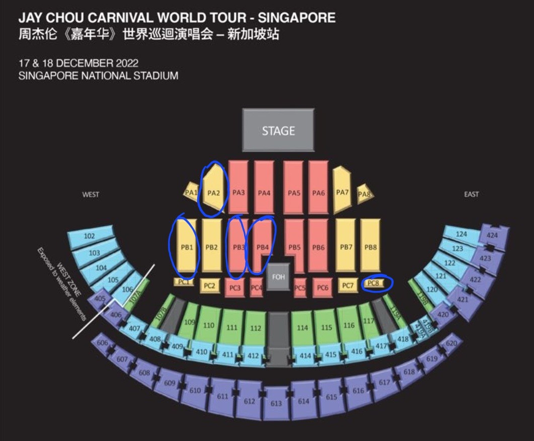 [Cat 1 & Cat 2 Tickets] Jay Chou Carnival World Tour-Singapore 2022 ...